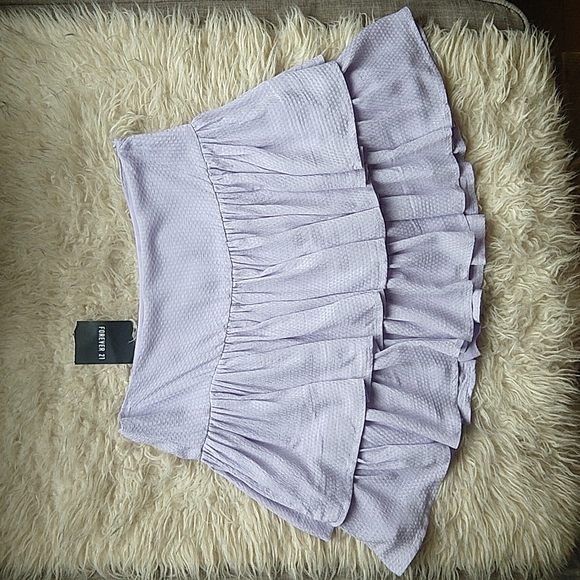 Forever 21 | Skirts | Forever 2 Pastel Purple Layered Ruffle Tiered ...